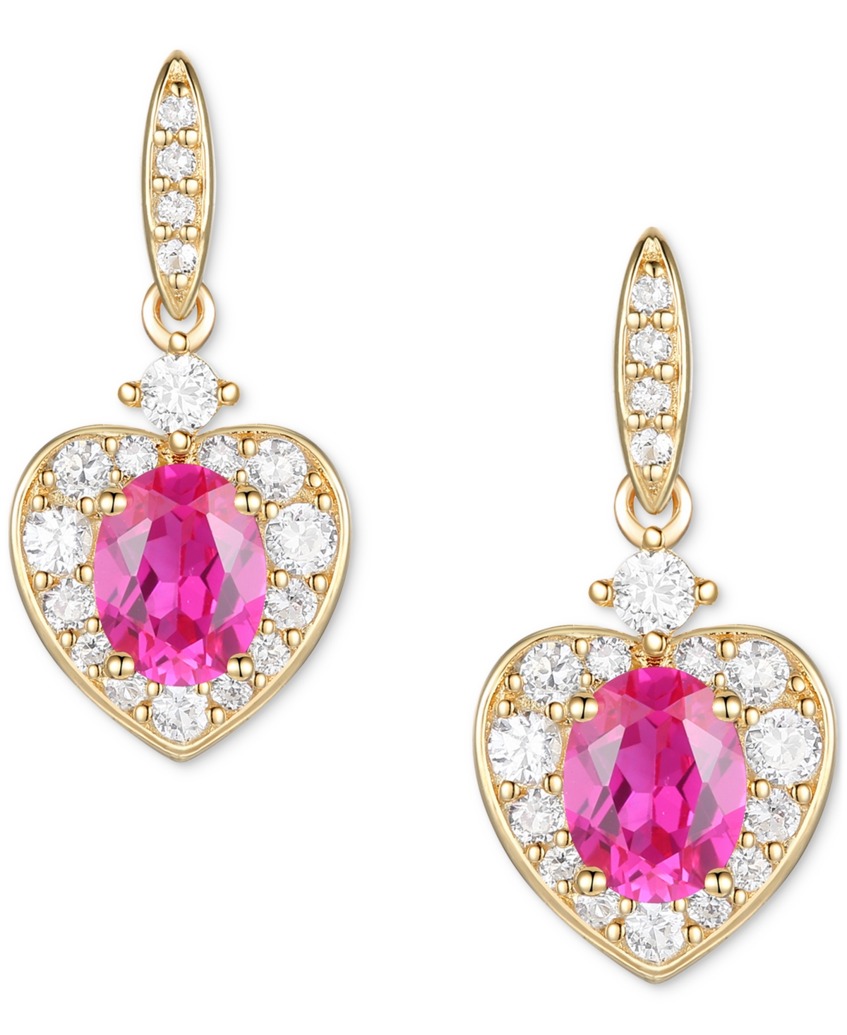 Click here for Lab Grown Ruby (5/8 ct. t.w.) & Lab Grown White Sa... prices