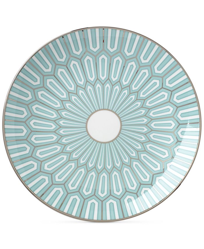 Lenox Brian Gluckstein by Clara Aqua Bone China Accent Plate - Macy's