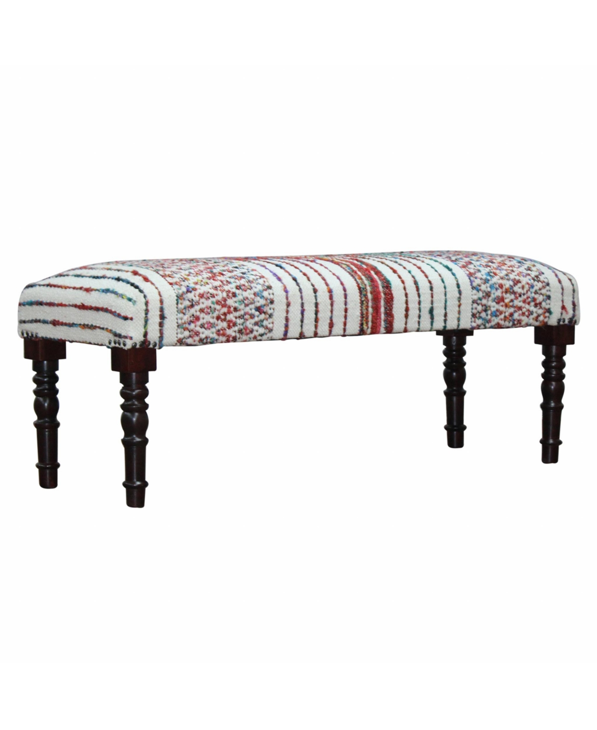 Click here for Chevron Stripe Upholstered Bench with Legs for Liv... prices