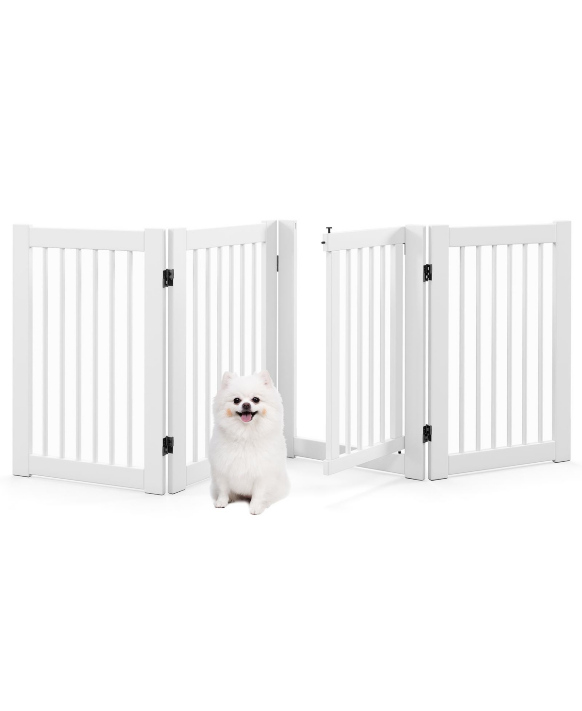 Click here for 4-Panel Freestanding Wooden Pet Gate – Tall... prices