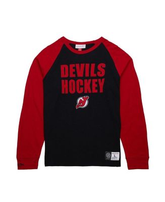 Mitchell & Ness Men's Black/Red New Jersey Devils Legendary Slub Raglan ...