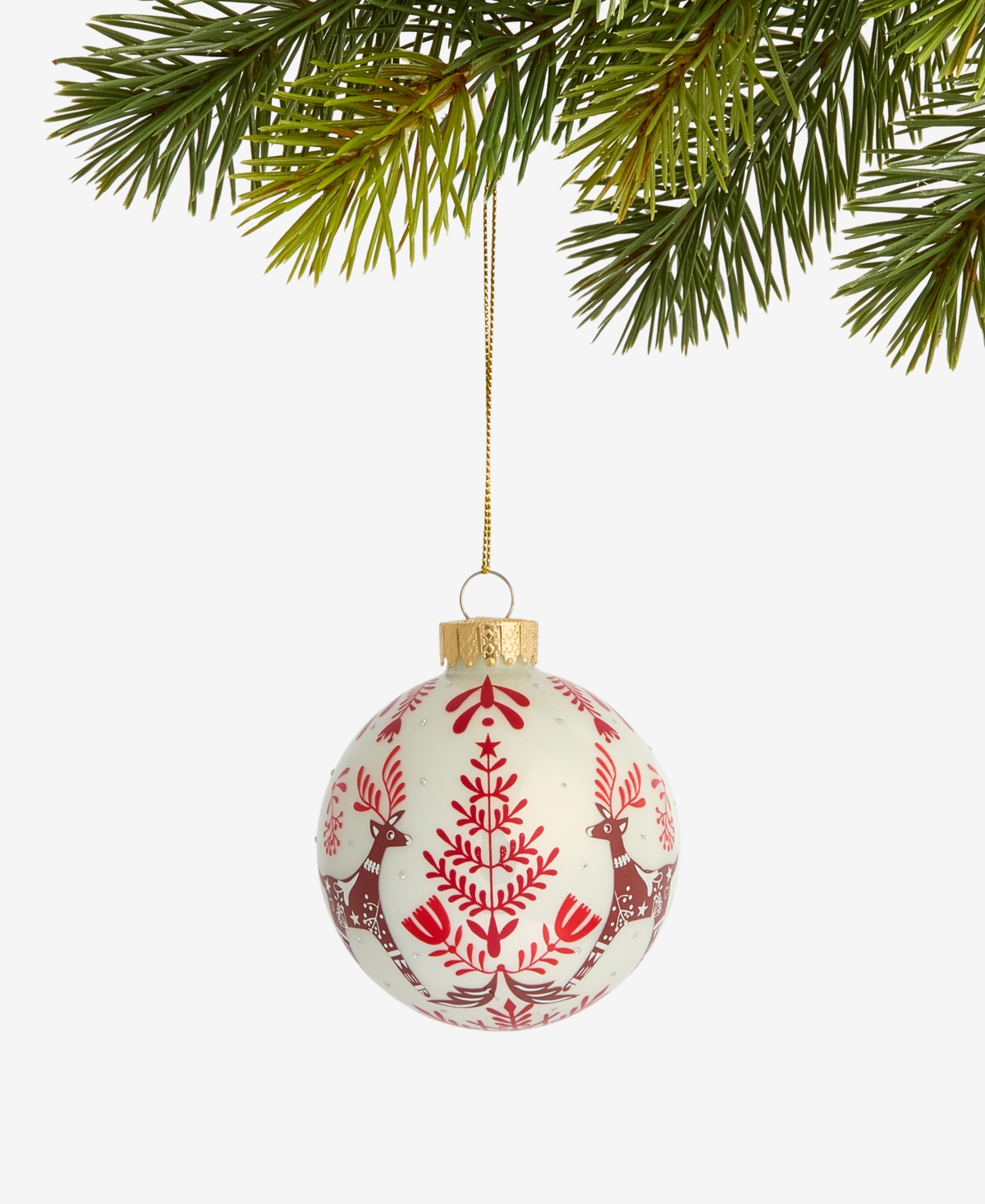 Click here for Holiday Lane Nordic Wonderland Glass Ball Ornament... prices