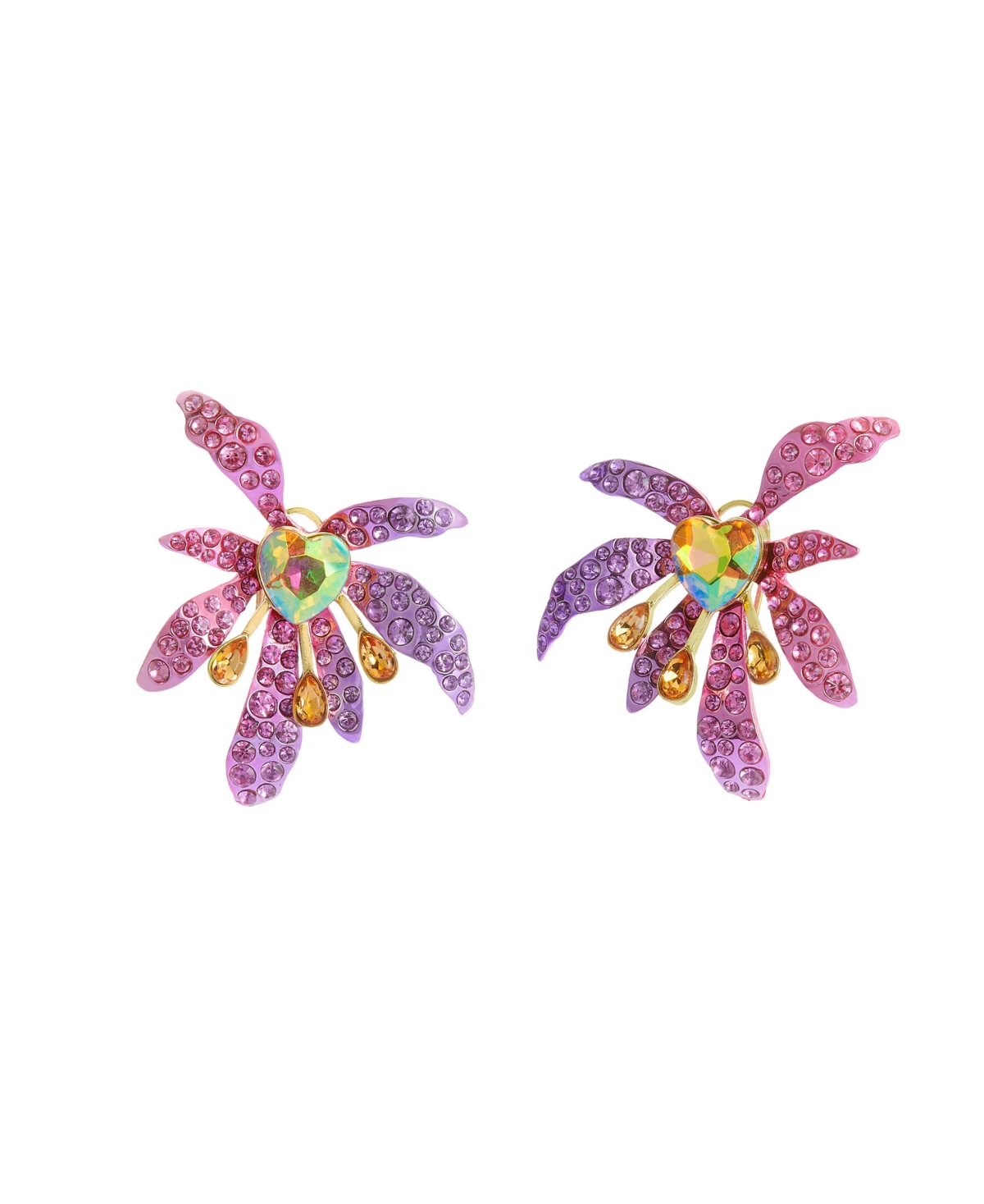 Click here for Betsey Johnson Faux Stone Garden Glam Iris Button... prices