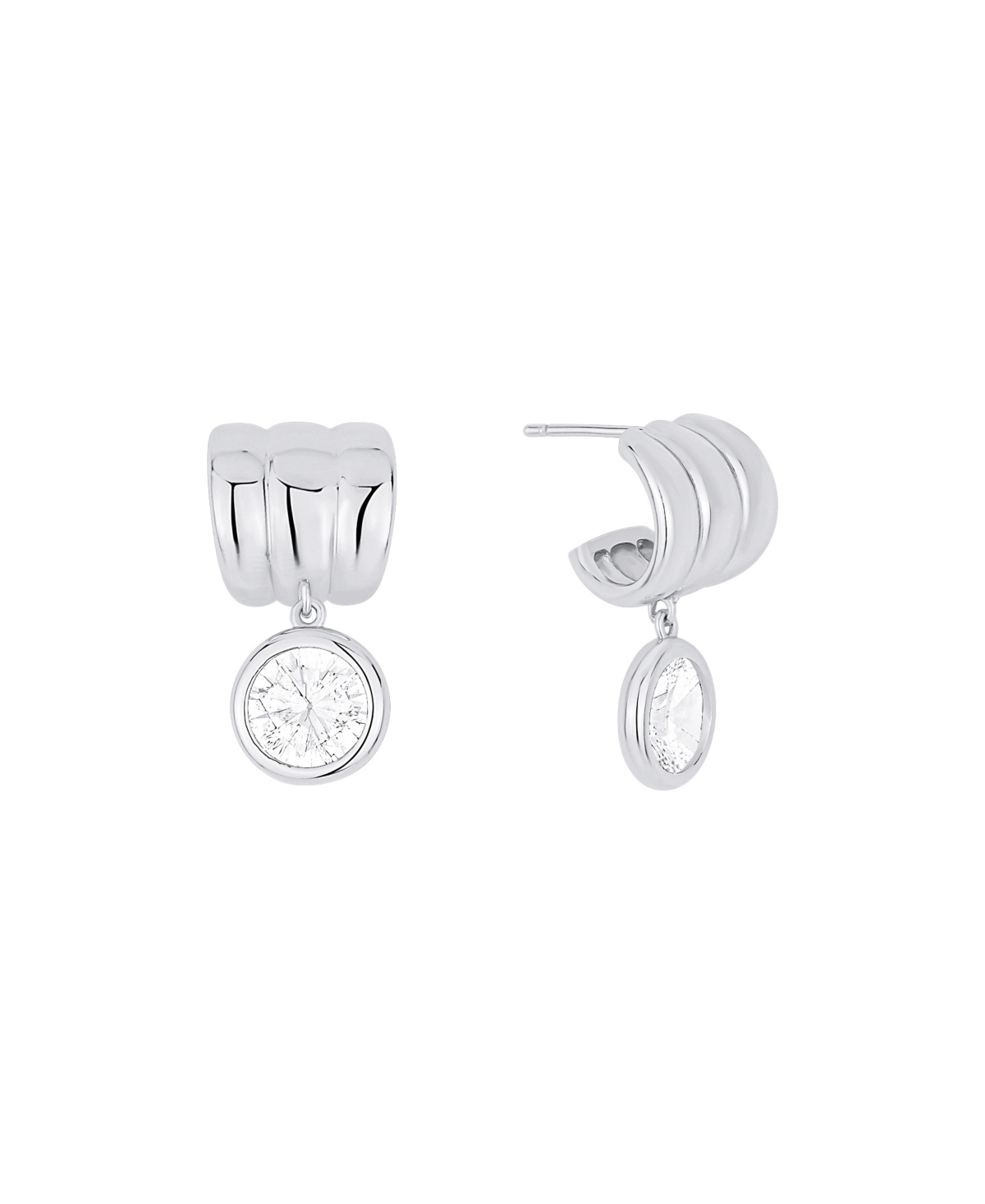 Click here for And Now This Cubic Zirconia Drop Post Hoop Earring... prices
