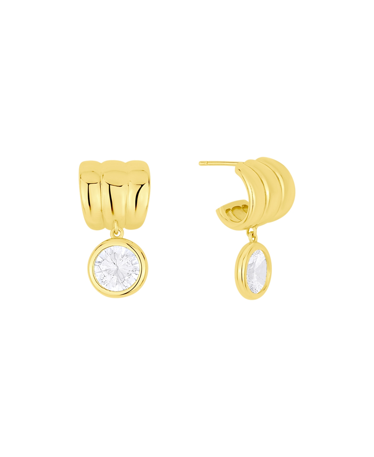 Click here for And Now This Cubic Zirconia Drop Post Hoop Earring... prices