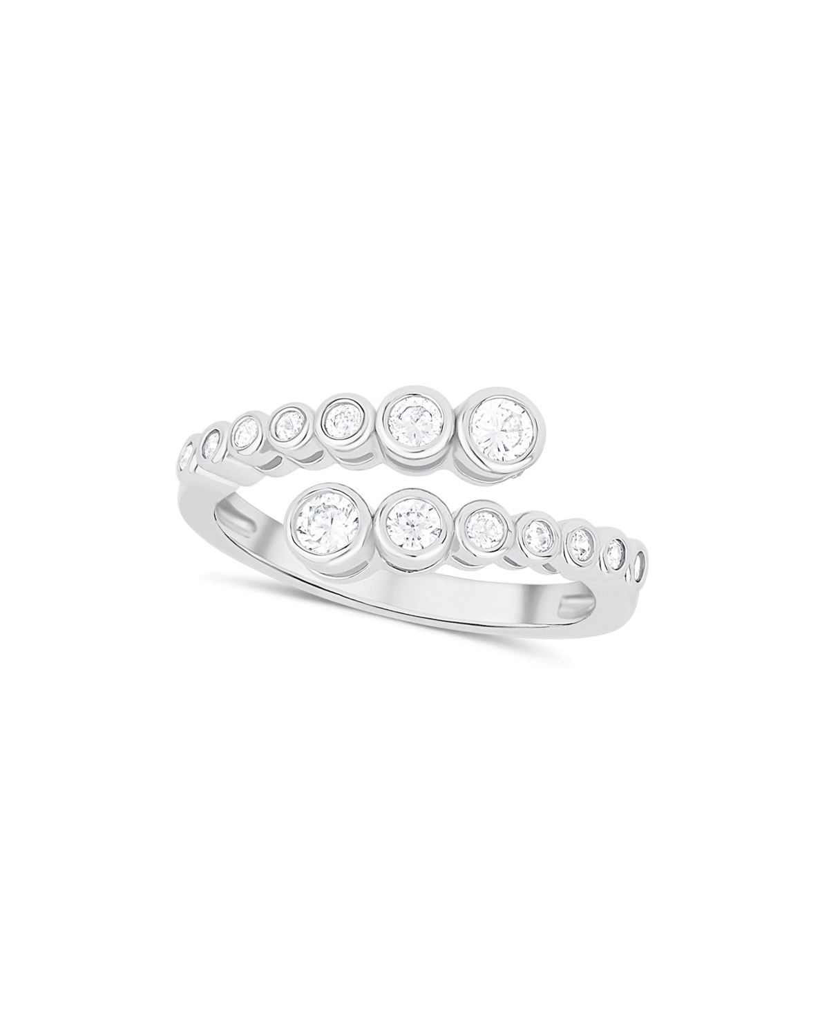 Click here for And Now This Cubic Zirconia Bypass Ring - Silver prices