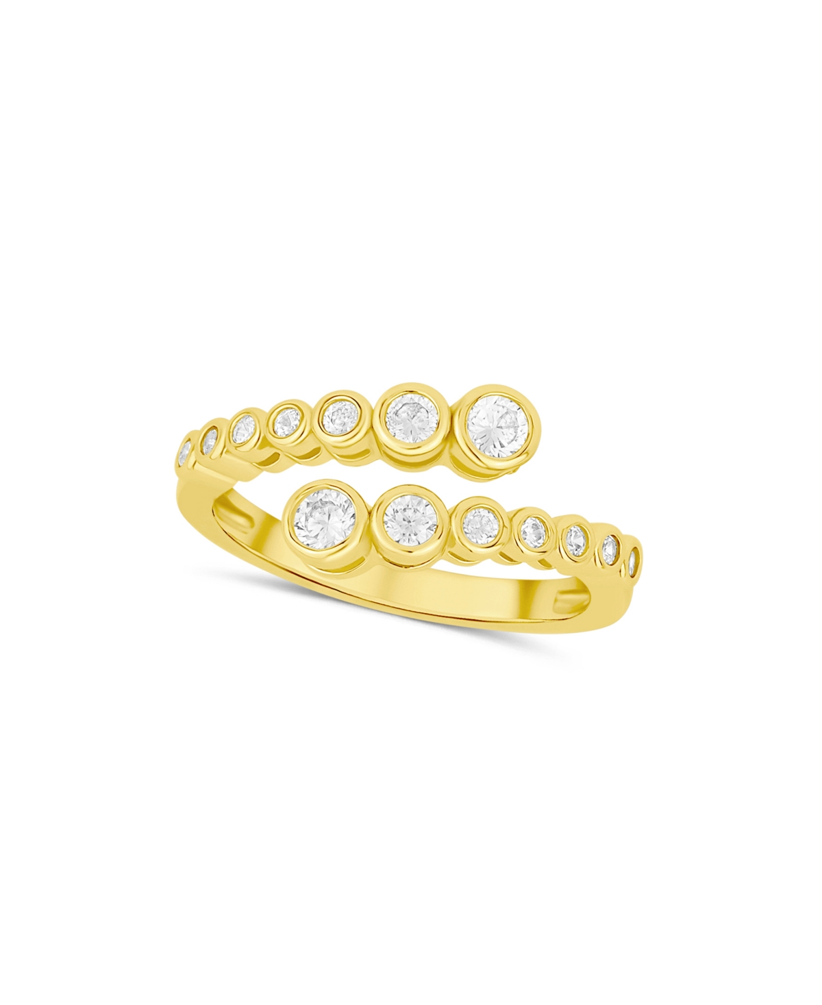 Click here for And Now This Cubic Zirconia Bypass Ring - Gold prices