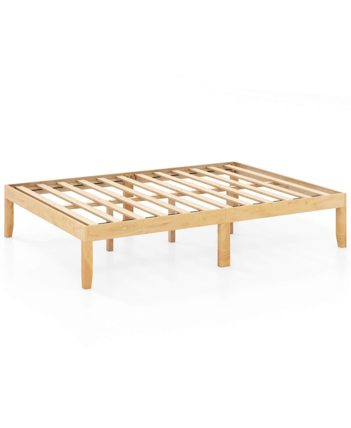 Click here for Full Size Wooden Platform Bed Frame 14 with Rubber... prices