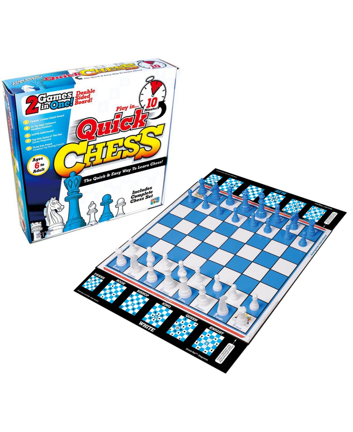 Click here for Roo Games 2 in 1 Quick Chess Double Sided Board -... prices