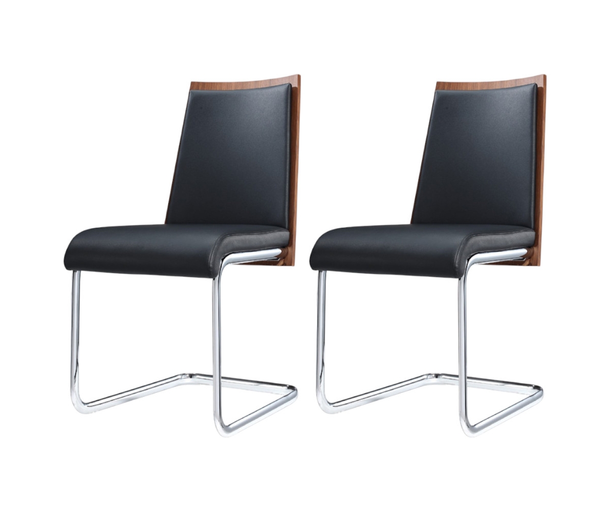 Click here for Faux Leather Dining Chairs Set of Two with Upholst... prices