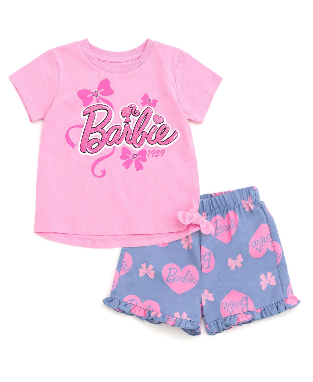 Click here for Barbie Little Girls Peplum T-Shirt and Shorts Outf... prices