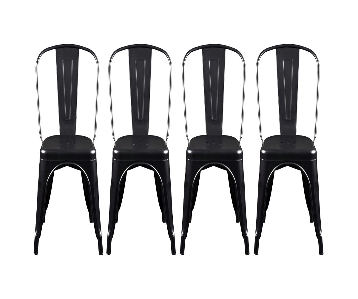 Click here for Set of Four Sturdy Steel Side Chairs for Dining or... prices