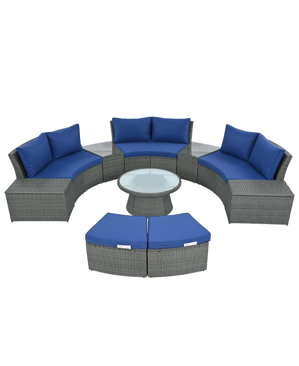 Click here for Mondawe 10-Piece Outdoor Sectional Half Round Pati... prices