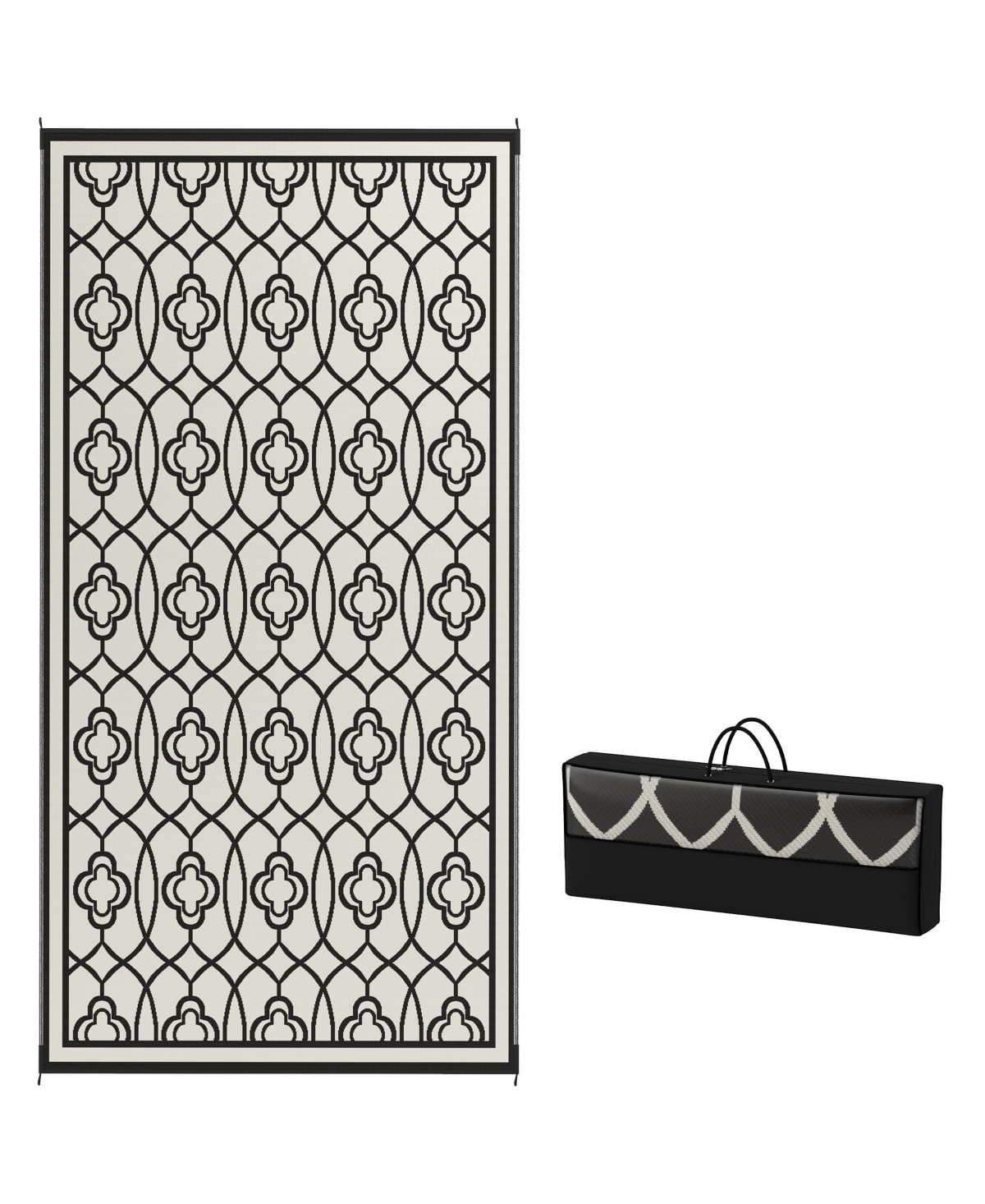 Click here for Outsunny Outdoor Rug  9 x 18 Floor Mat  Lantern -... prices