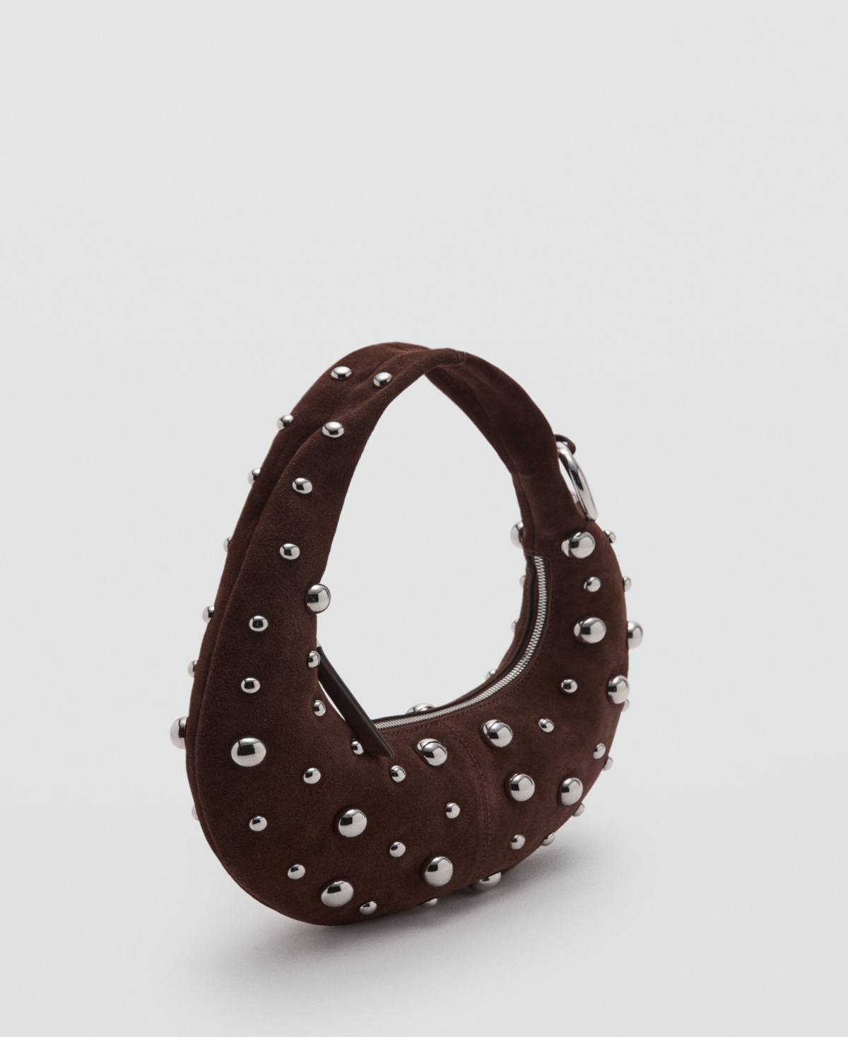 Click here for Mango Womens Metallic-Balls Applique Leather Handb... prices