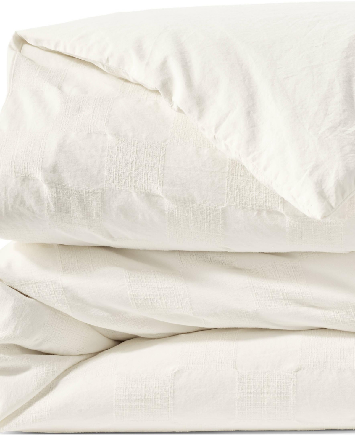 Click here for Lands End Textured Pattern Duvet Bed Cover - Ivory prices