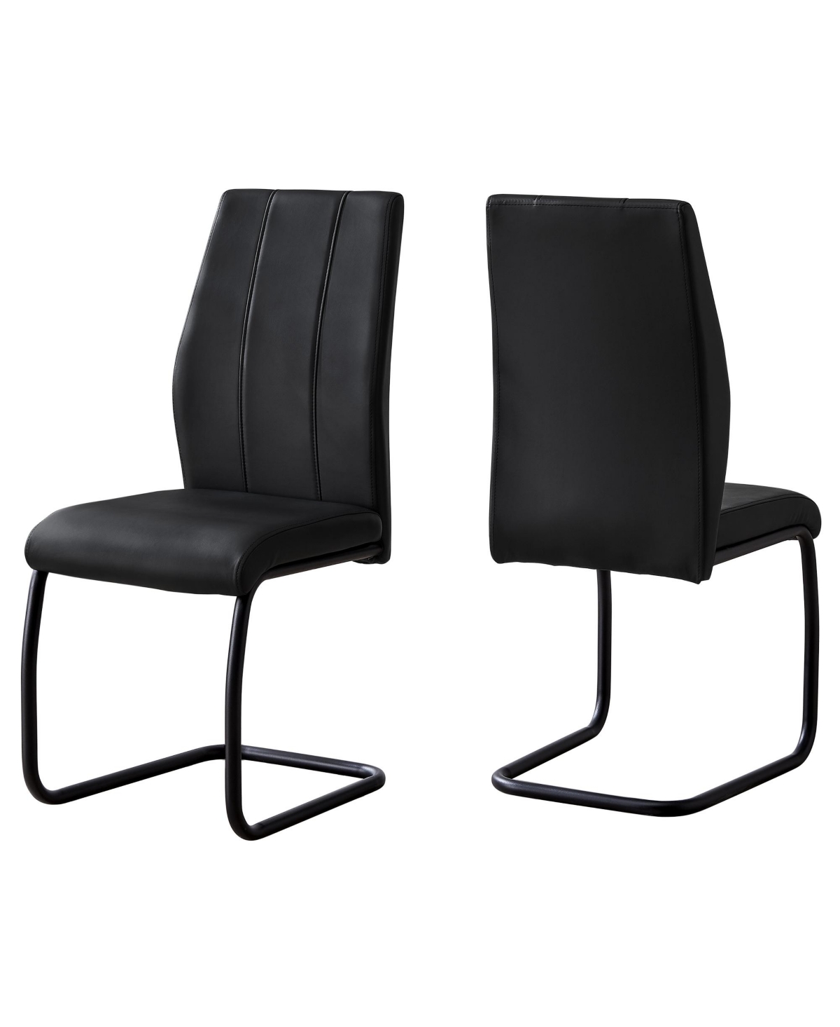 Click here for Set of Two Upholstered Faux Leather Dining Side Ch... prices