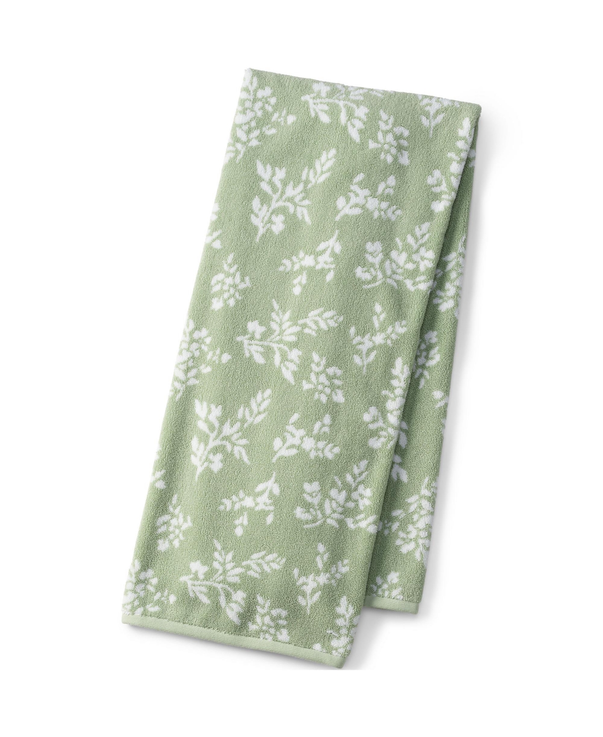 Click here for Lands End Cotton Jacquard Bath Towel - Light stone... prices