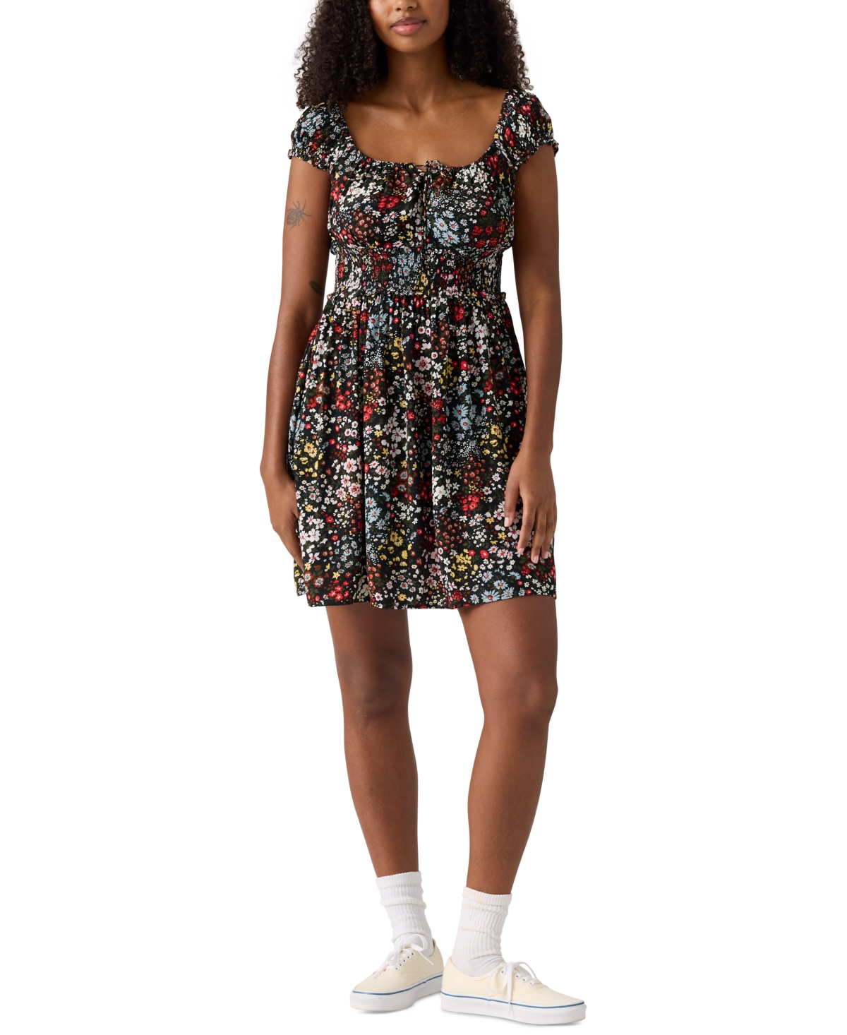 Click here for Levis Womens Yara Printed Crepe Mini Dress - Multi... prices
