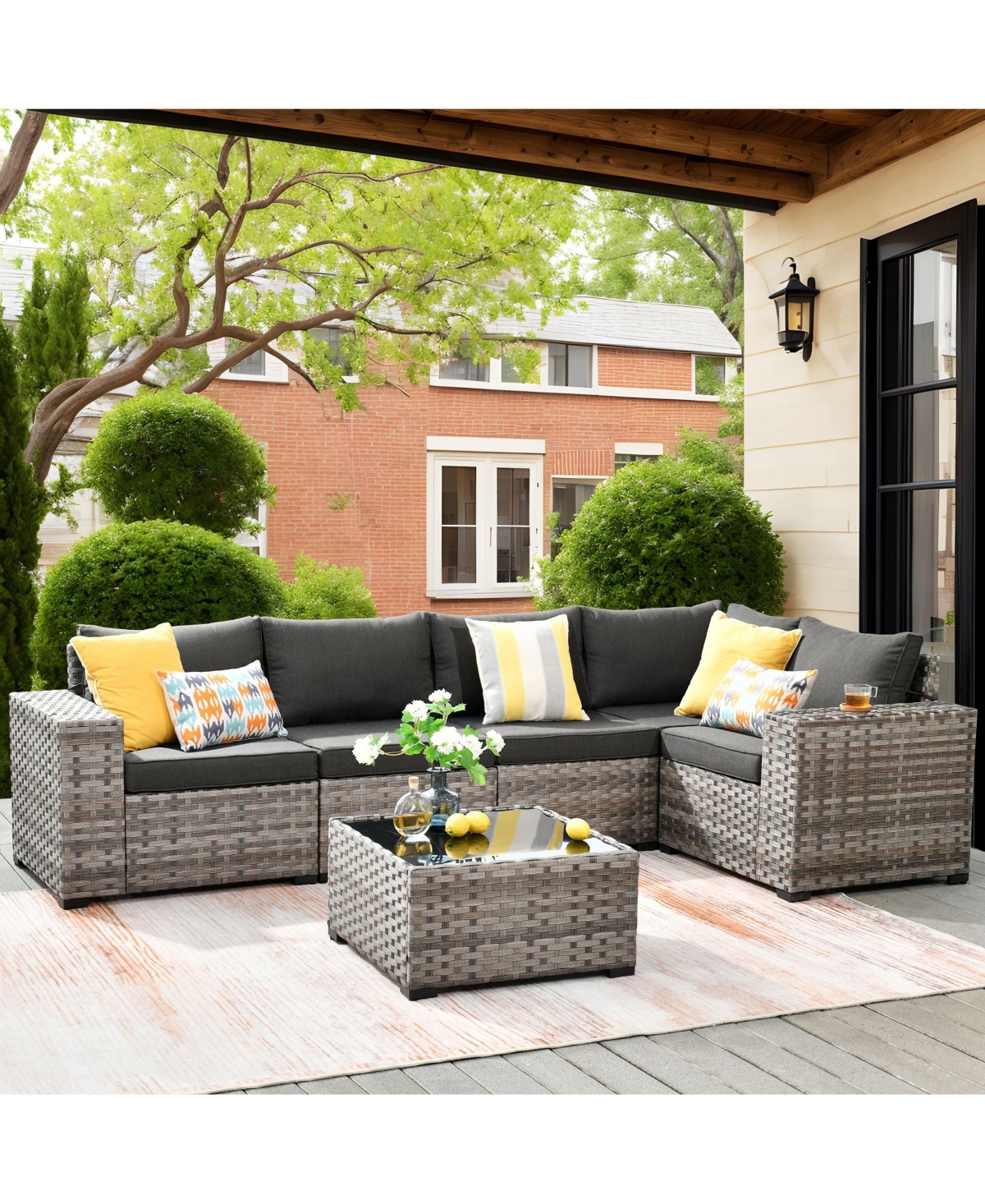 Click here for Xizzi Patio Furniture Set 6 Piece Outdoor Sectiona... prices