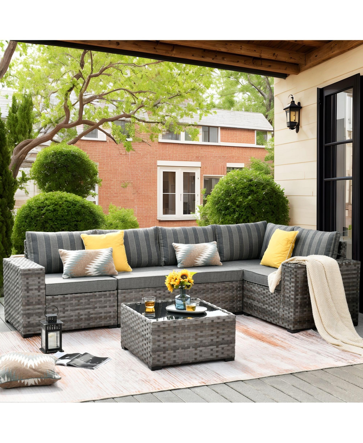 Click here for Xizzi Patio Furniture Set 6 Piece Outdoor Sectiona... prices