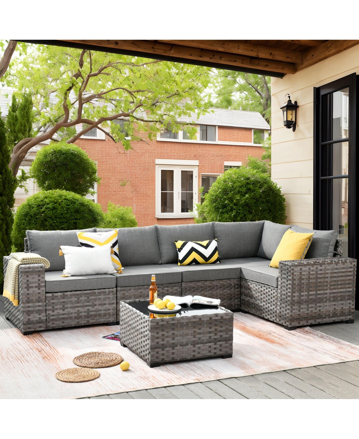 Click here for Xizzi Patio Furniture Set 6 Piece Outdoor Sectiona... prices