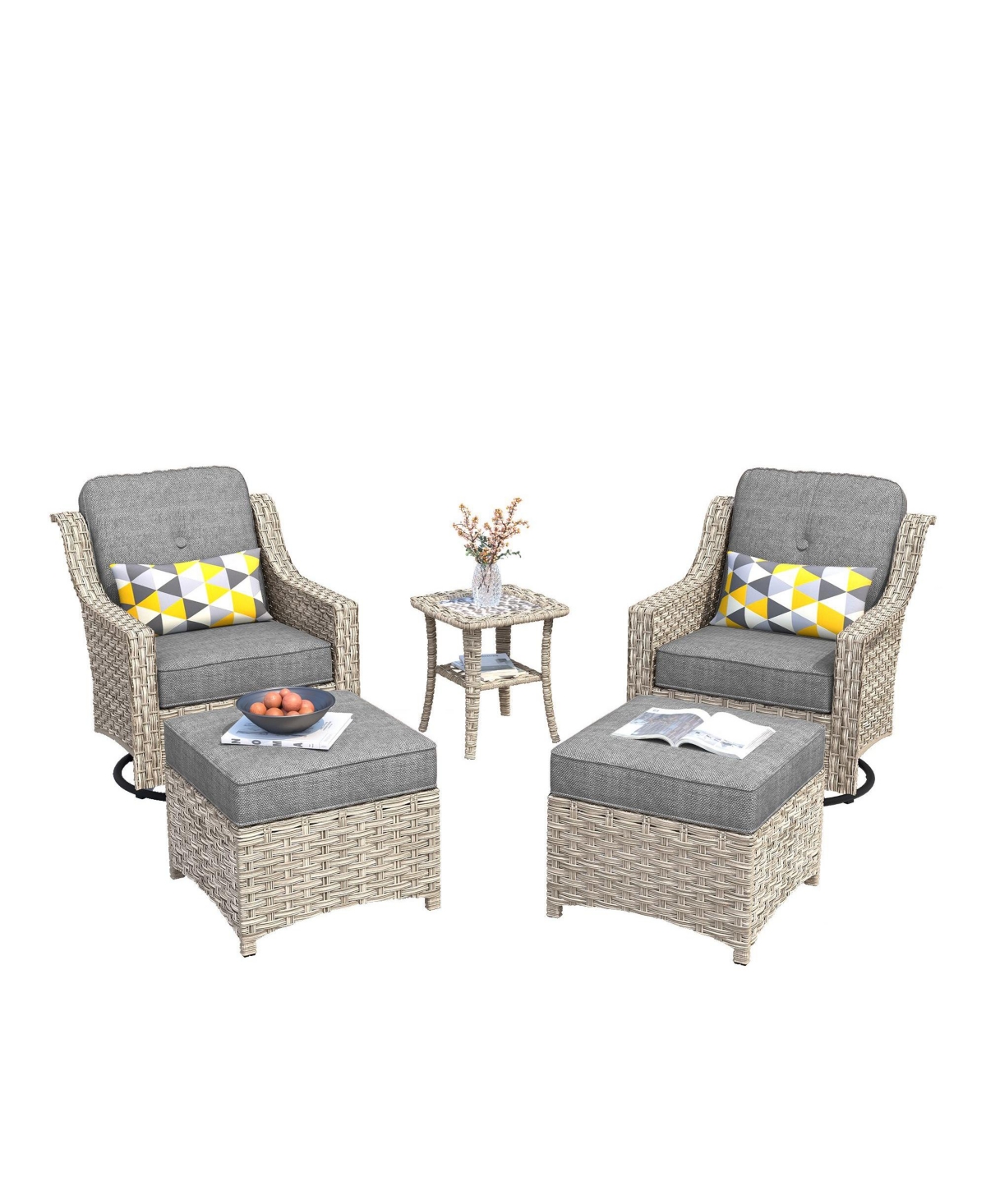 Click here for Xizzi 5 Piece Outdoor Patio Furniture Set Wicker C... prices