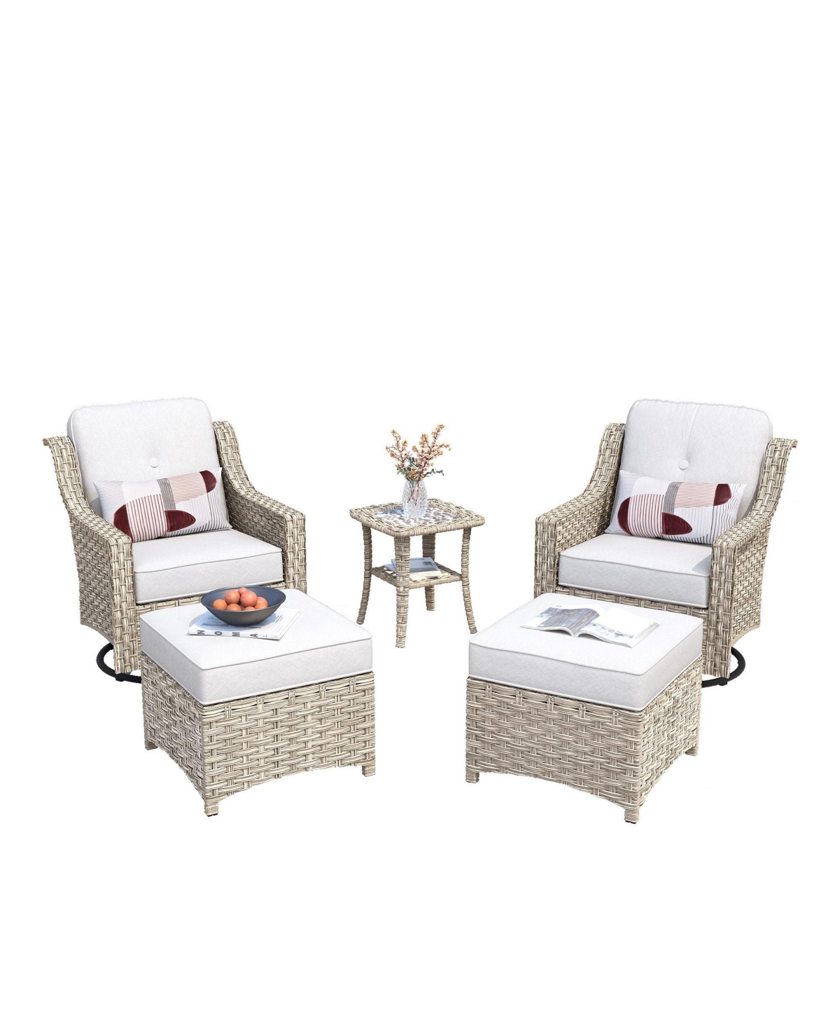 Click here for Xizzi 5 Piece Outdoor Patio Furniture Set Wicker C... prices