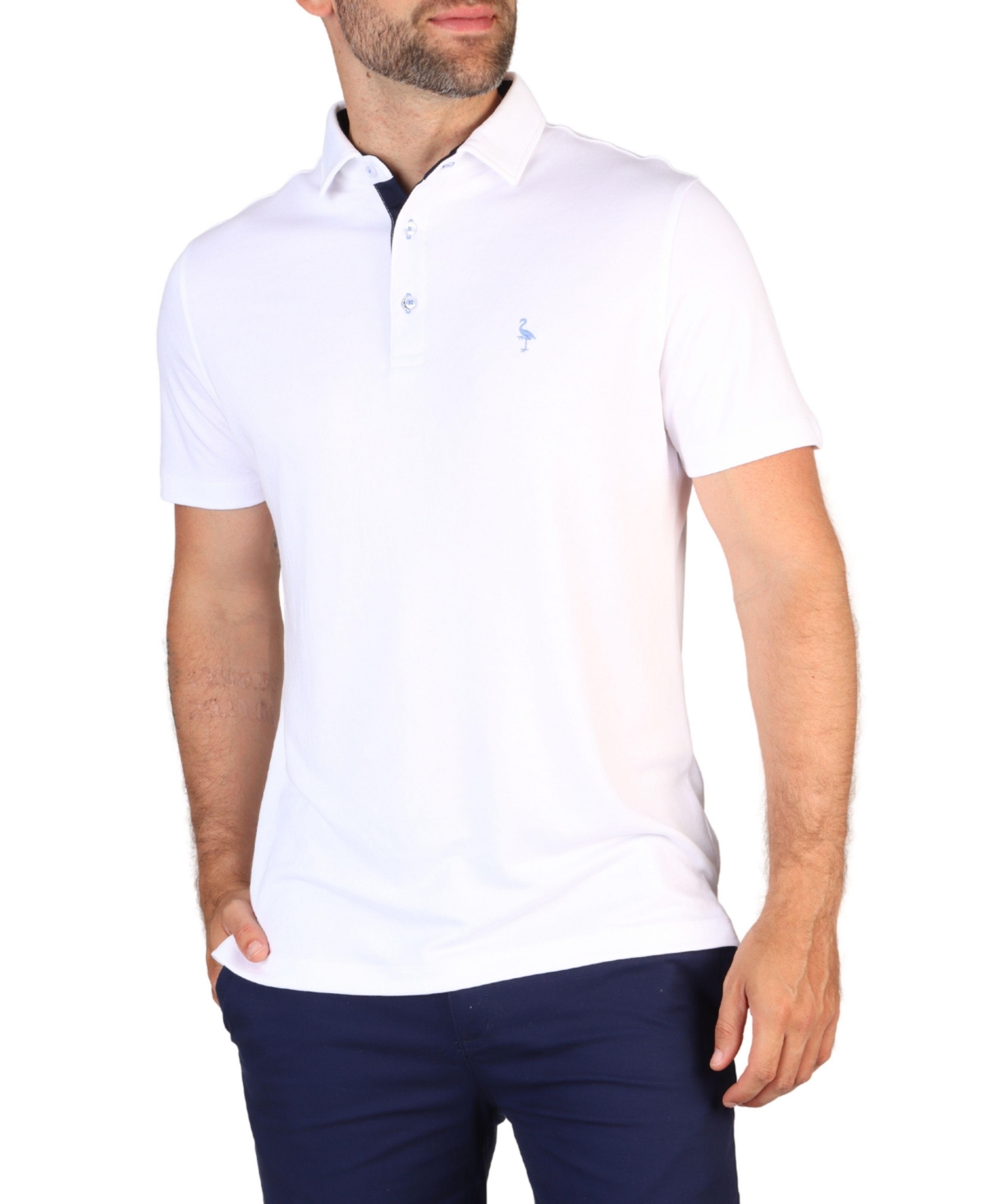 Click here for Tailorbyrd Mens Solid Modal Polo w/Contrast Trim -... prices