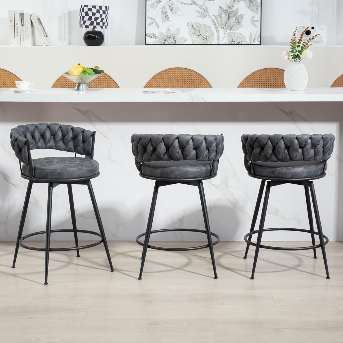 Click here for Dyhome 26 Inch Counter Height Bar Stools Set of 3... prices