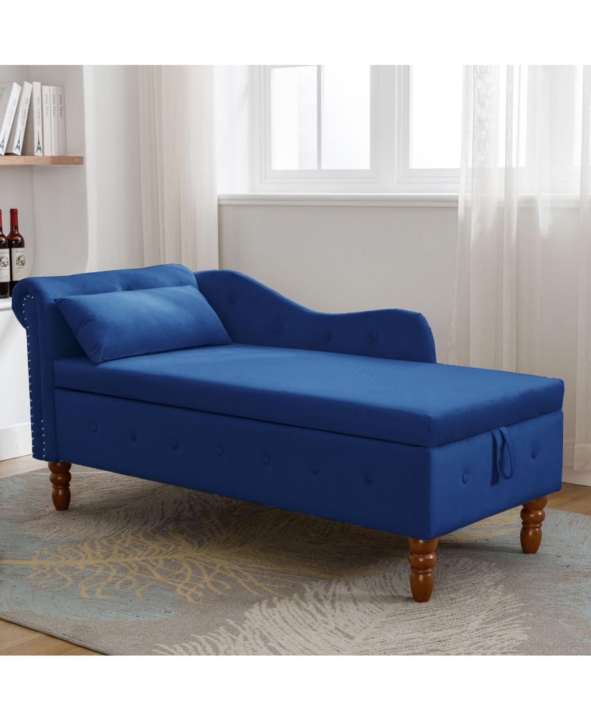 Click here for Velvet Upholstered Chaise Lounge with Storage and... prices