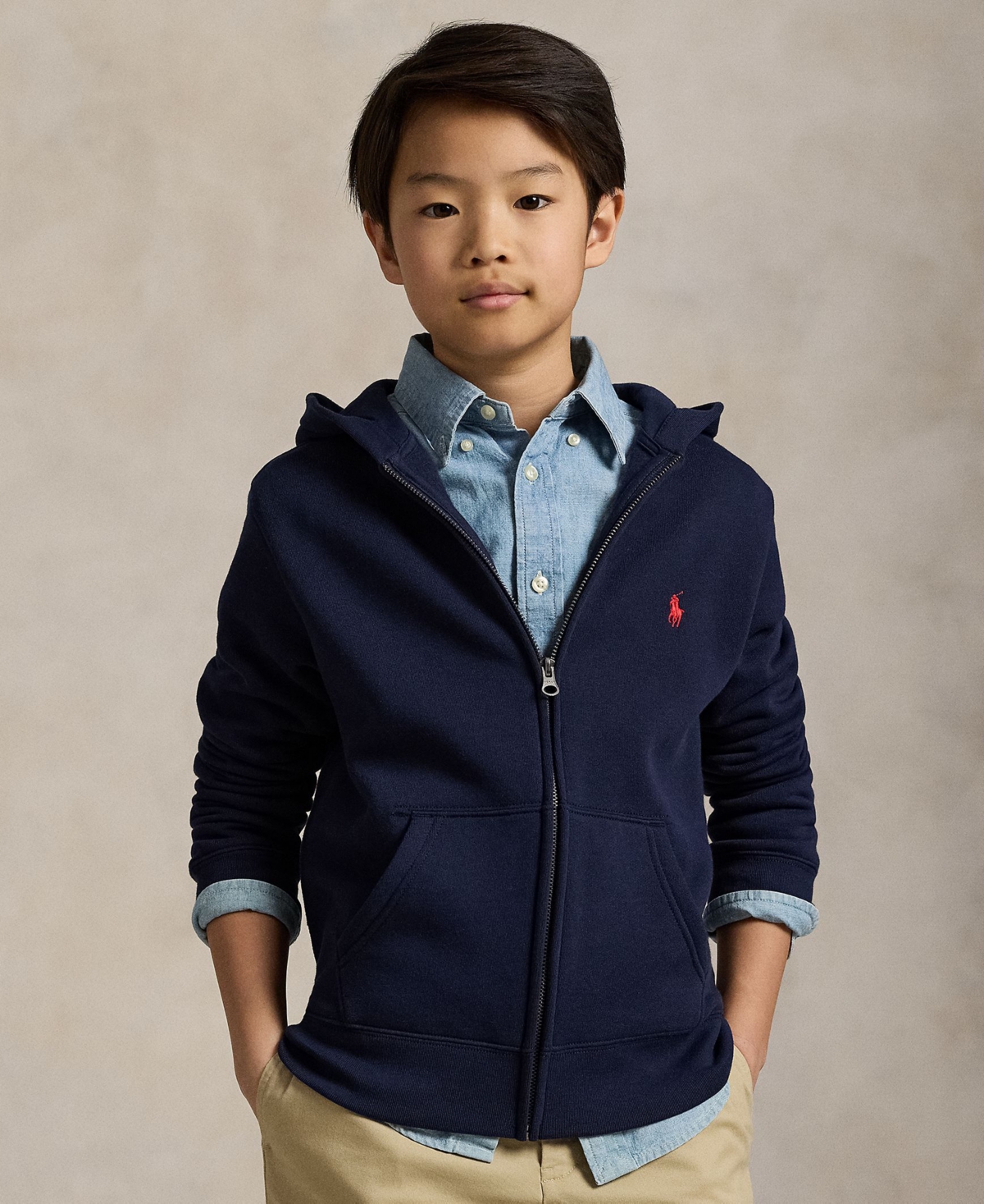 Click here for Polo Ralph Lauren Big Boys Cotton Fleece Zip Up Ho... prices