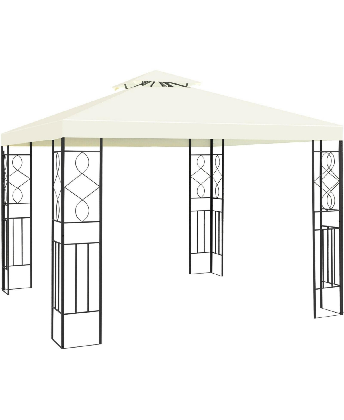 Click here for 2 Tiers 10 x 10 Feet Patio Gazebo Canopy Tent - Wh... prices
