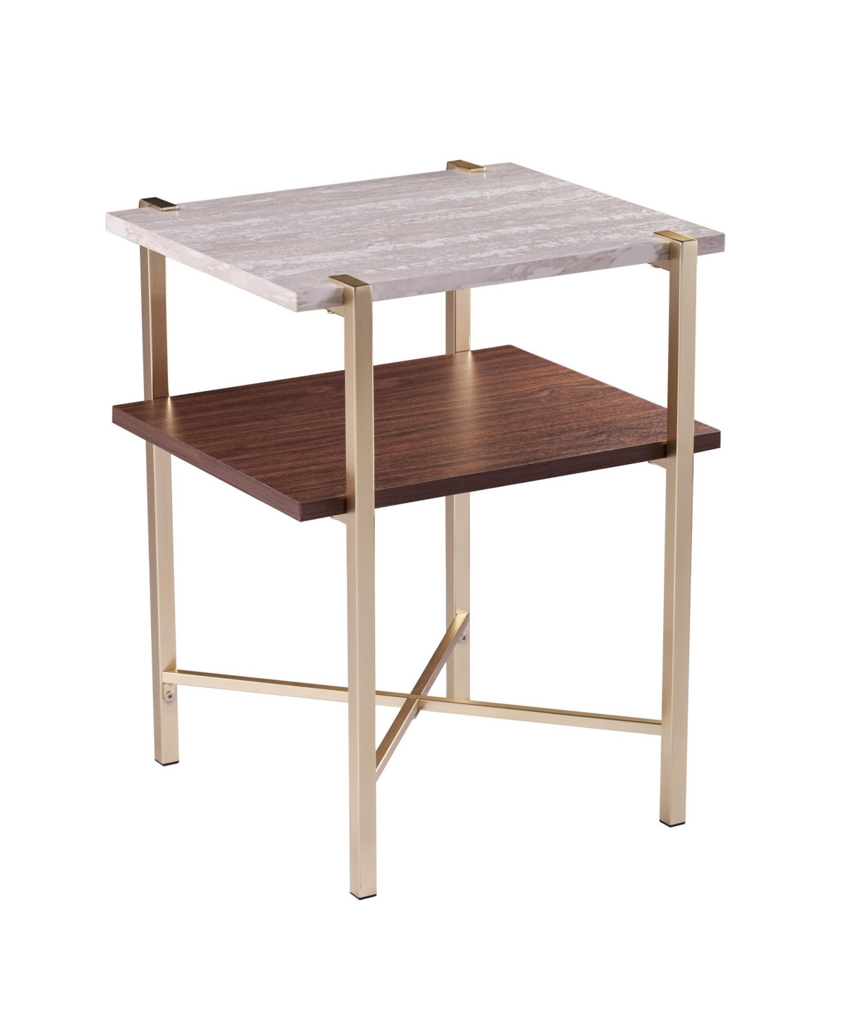 Click here for 24" Brass Manufactured Wood And Iron Square E... prices