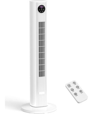 Cowsar Tower Fan for Bedroom, 90° Oscillating Fan with 12H Timer, 37 ...