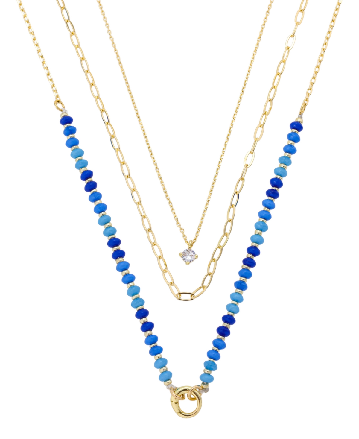 Click here for Unwritten Cubic Zirconia Beaded Layered Necklace S... prices