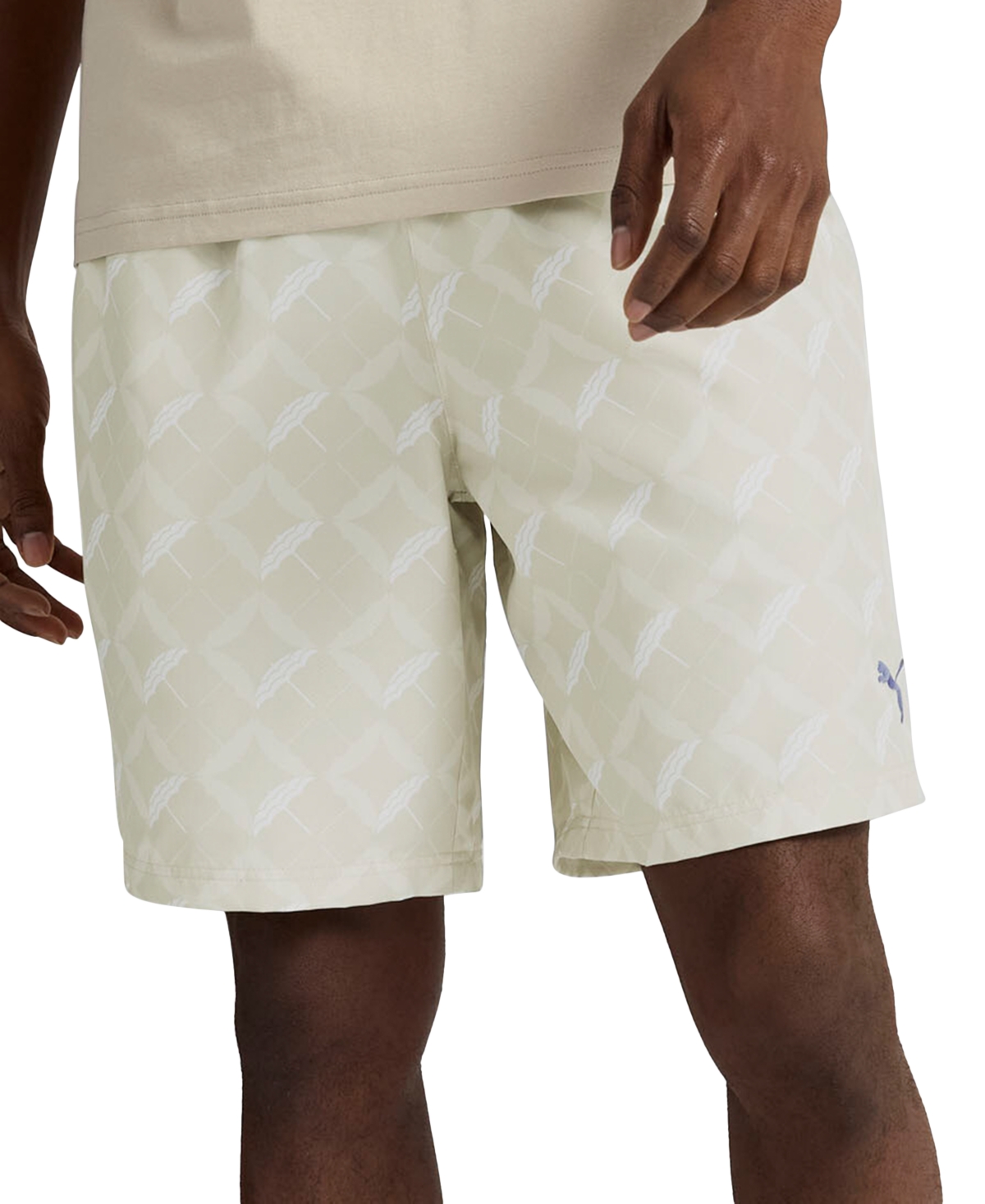 Puma Mens Resort Umbrella-Graphic Shorts - Desert Dust