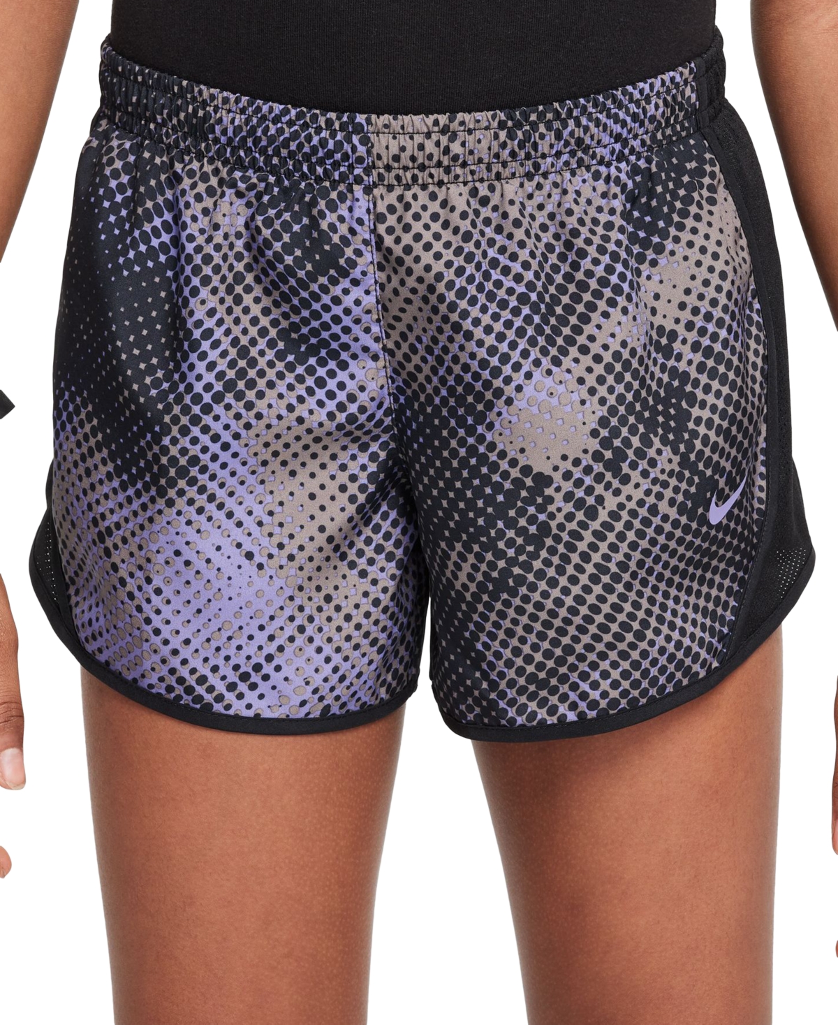 Click here for Nike Big Girls Printed Tempo Dri-fit 3 Shorts - Bl... prices