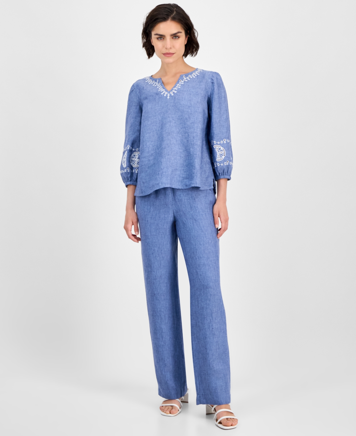 Click here for Charter Club Womens 100 Linen Drawstring Pants  Cr... prices