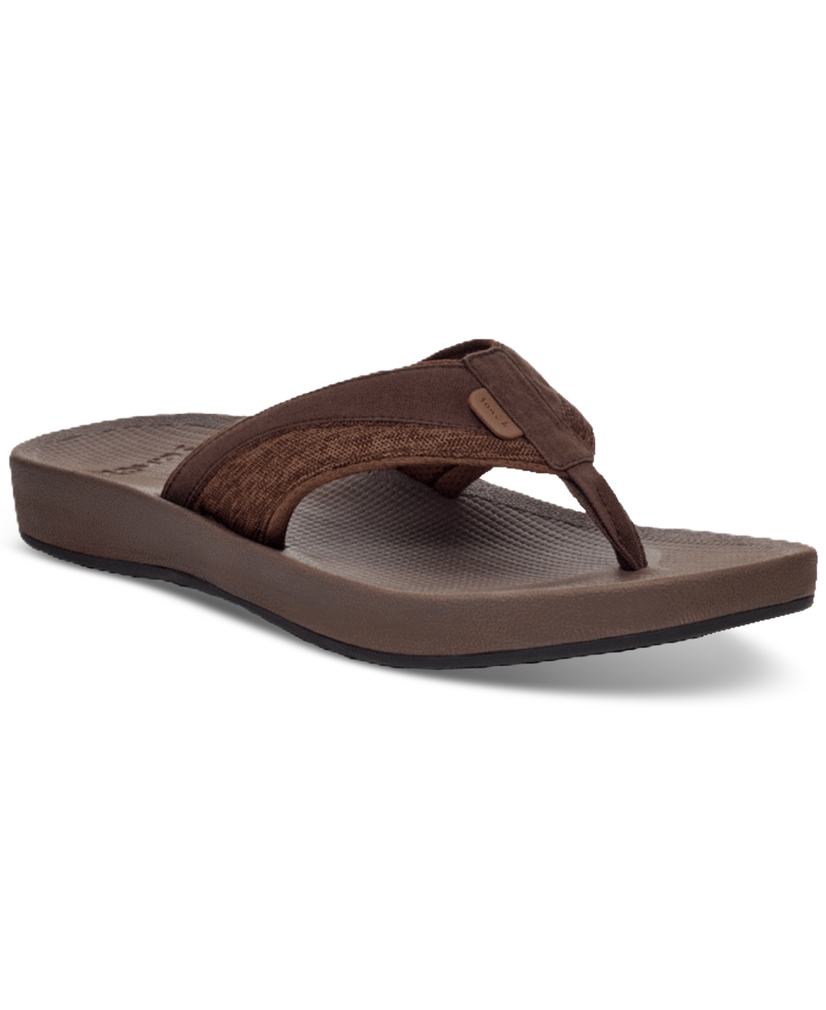 Click here for Sanuk Mens Cosmic Seas Slip-On Thong Sandals - Bro... prices