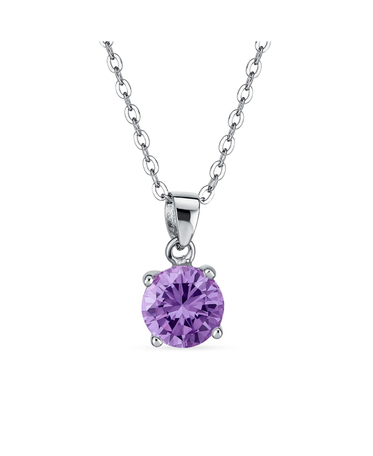 Click here for Bling Jewelry Round Cz Solitaire Pendant Necklace... prices