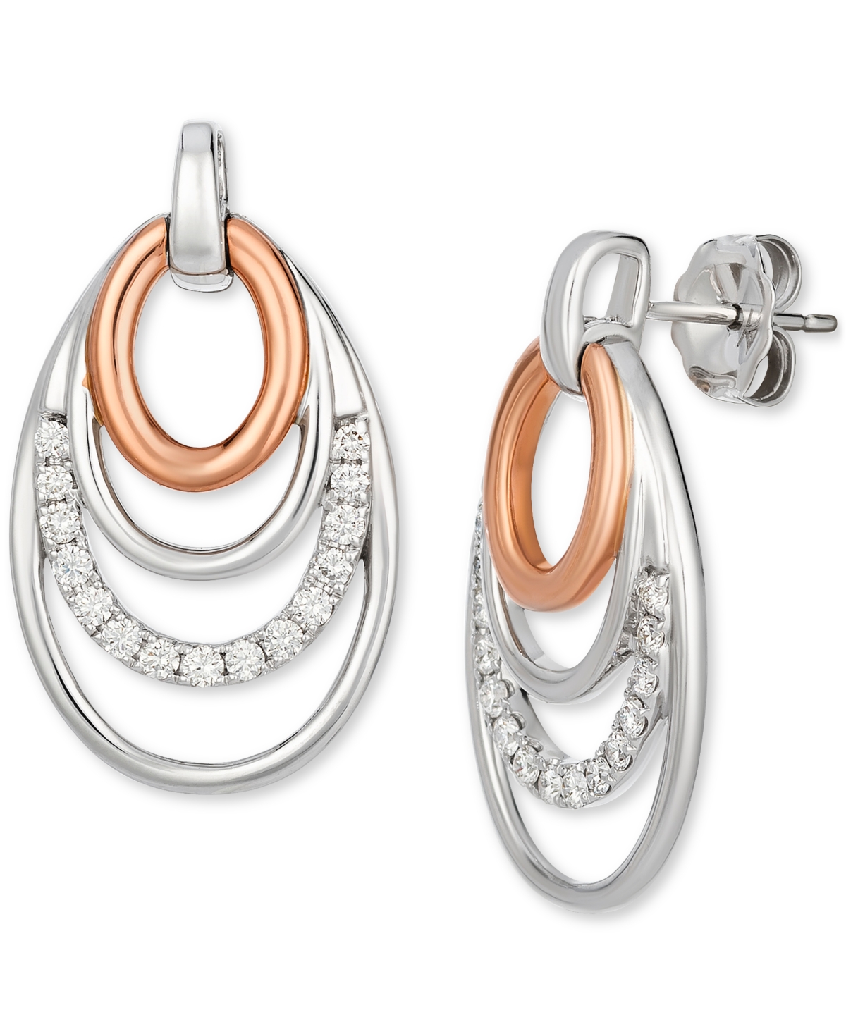 Click here for Le Vian Vanilla Diamond Tiered Circle Earrings (3/... prices