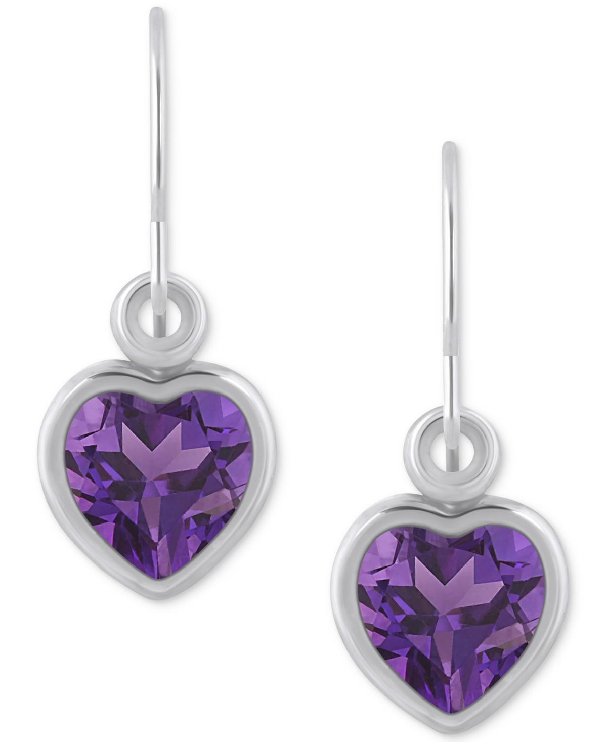 Click here for Gemstone Heart Drop Earrings in 10k Yellow Gold (a... prices
