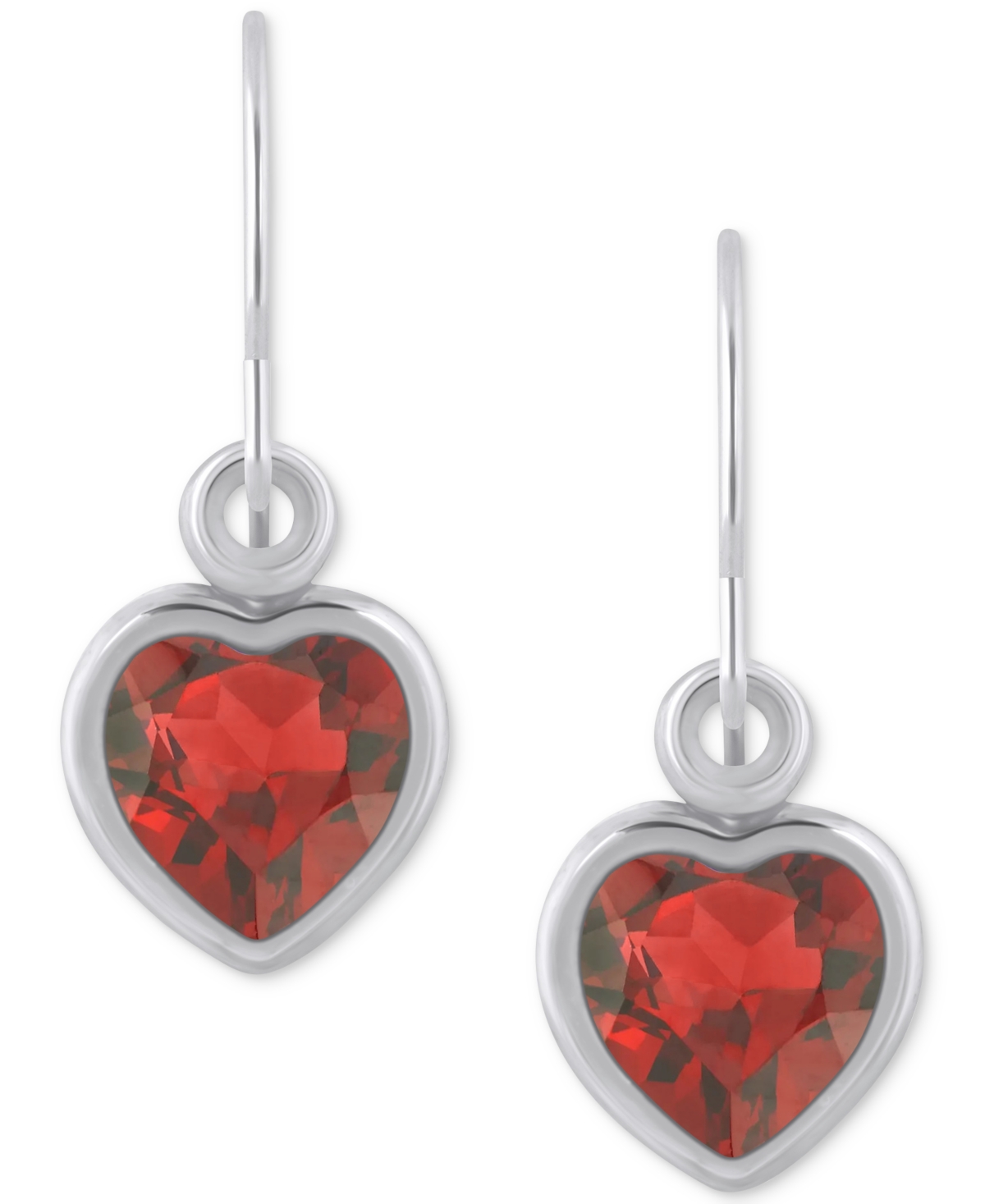 Click here for Gemstone Heart Drop Earrings in 10k Yellow Gold (a... prices