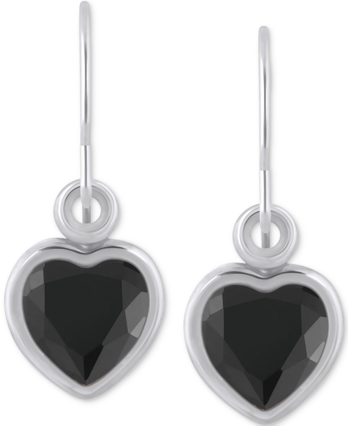 Click here for Gemstone Heart Drop Earrings in 10k Yellow Gold (a... prices