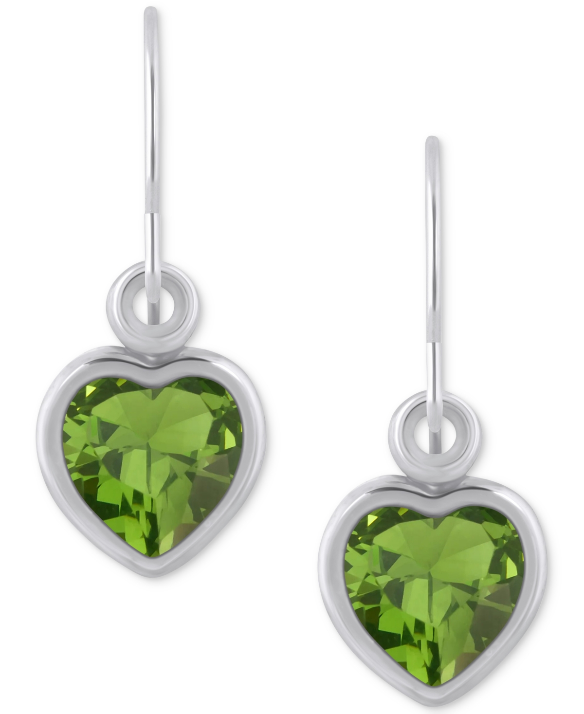 Click here for Gemstone Heart Drop Earrings in 10k Yellow Gold (a... prices