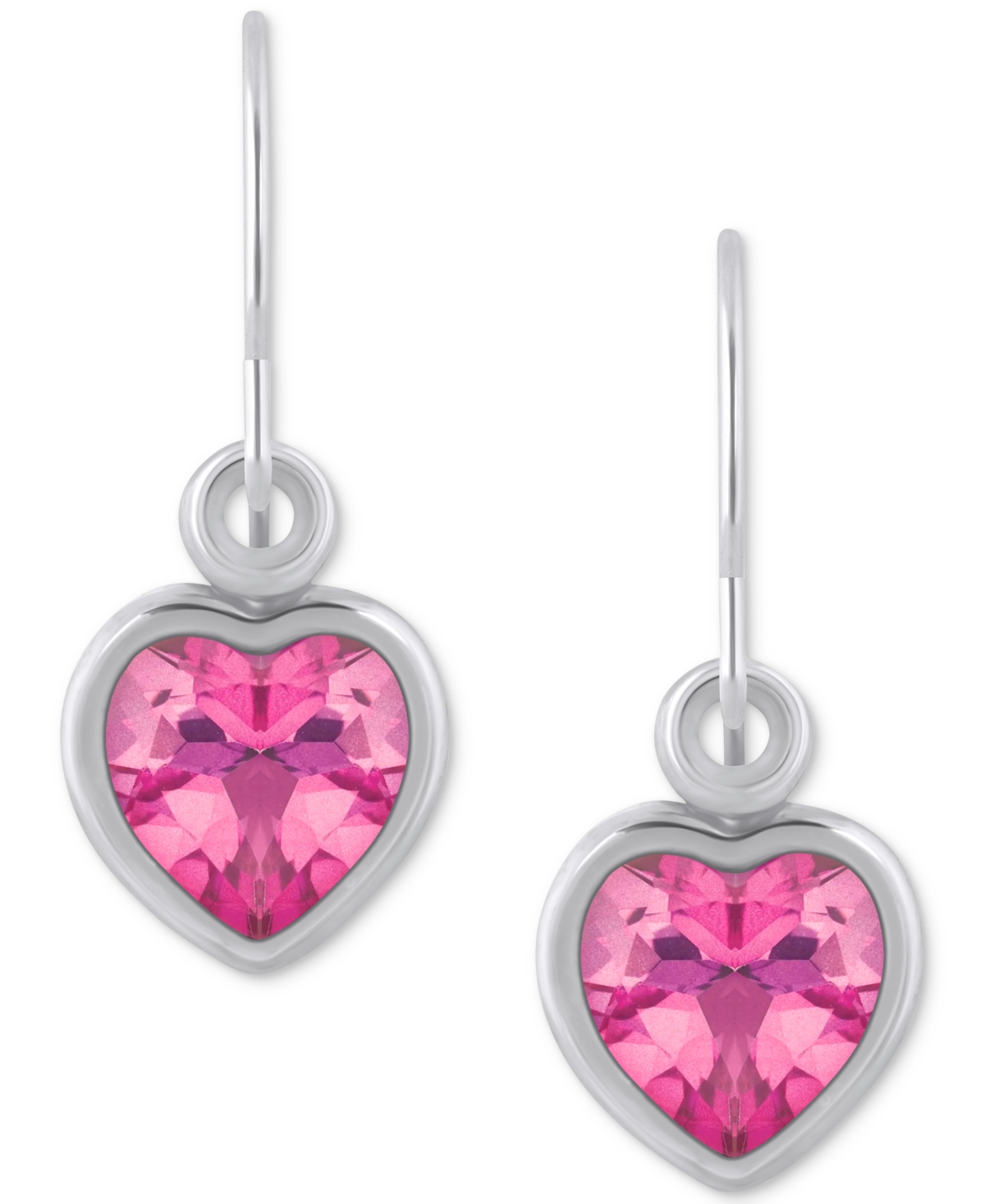 Click here for Gemstone Heart Drop Earrings in 10k Yellow Gold (a... prices