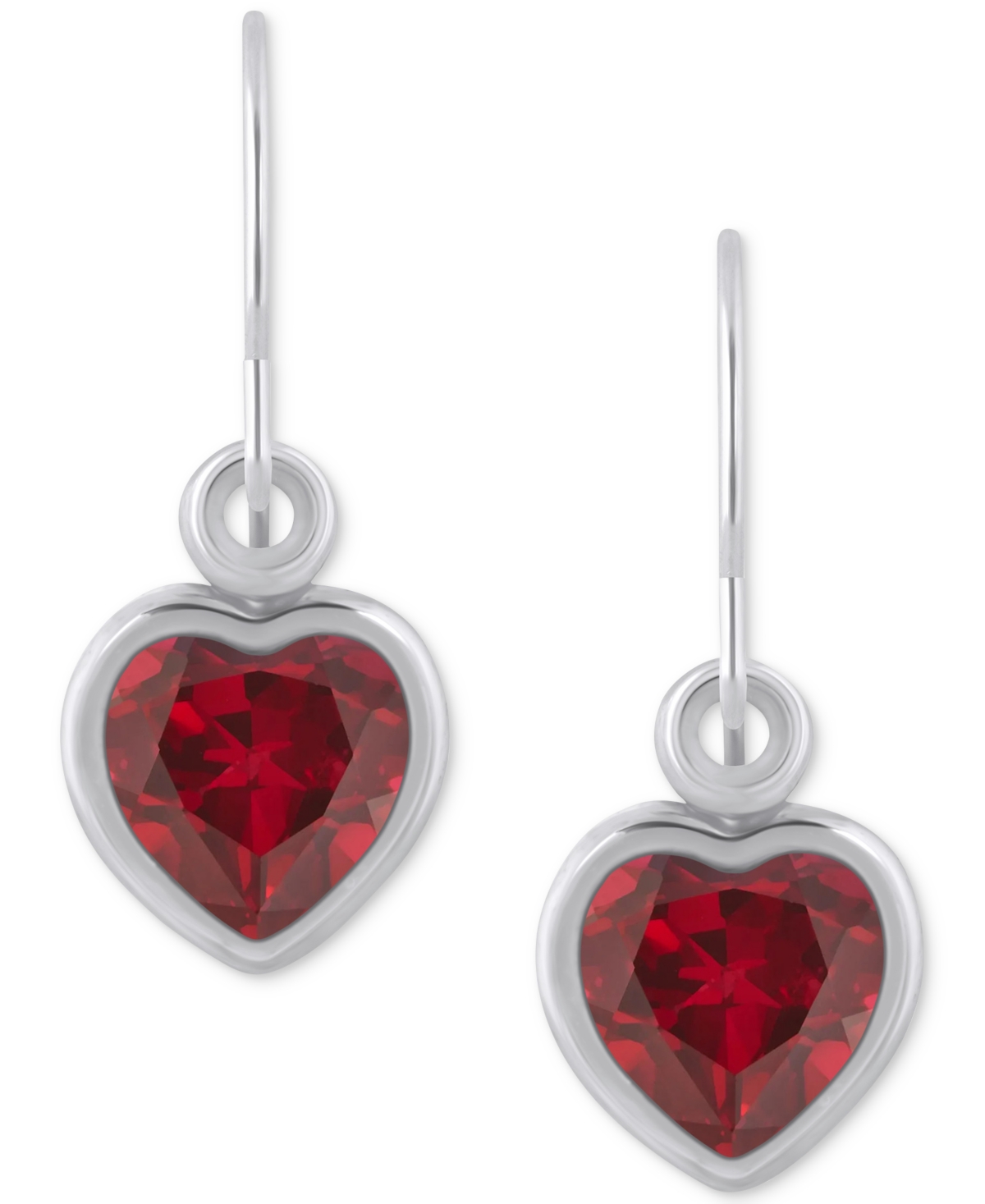 Click here for Gemstone Heart Drop Earrings in 10k Yellow Gold (a... prices