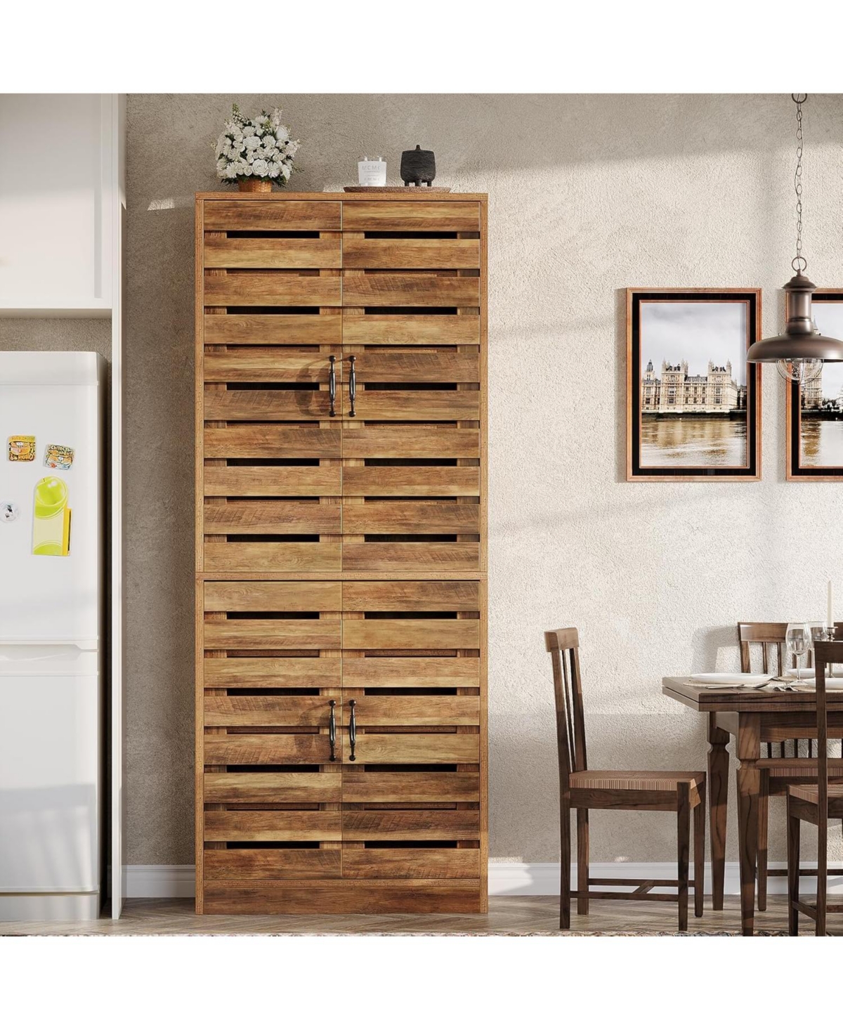 Click here for Tribesigns 70.8" Tall Farmhouse Storage Cabin... prices
