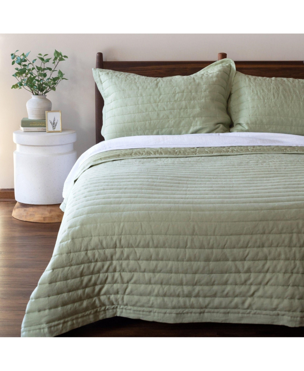 Click here for French Linen Channel Stitch Quilt & Sham Set - Twi... prices